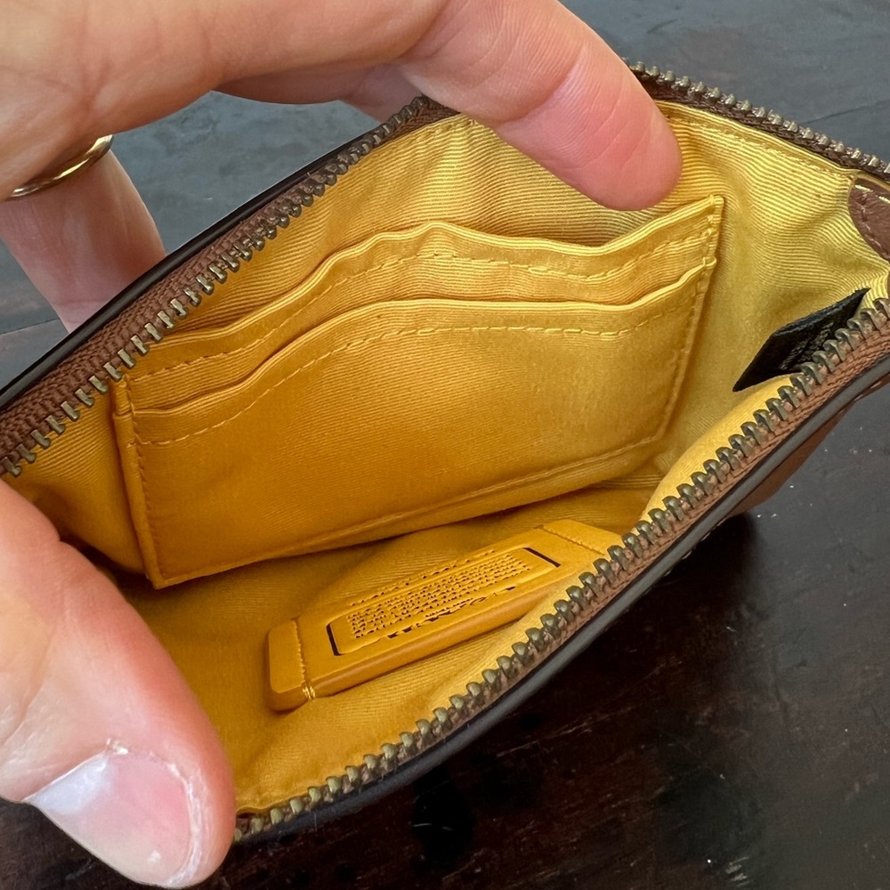 Coach X Pac-Man Limited Edition Brown Leather Wristlet - Gem